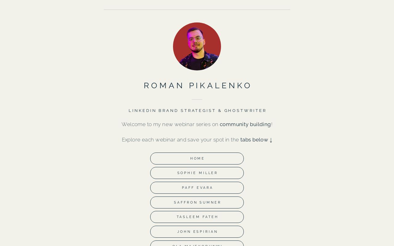 Community Talks w/ Roman Pikalenko